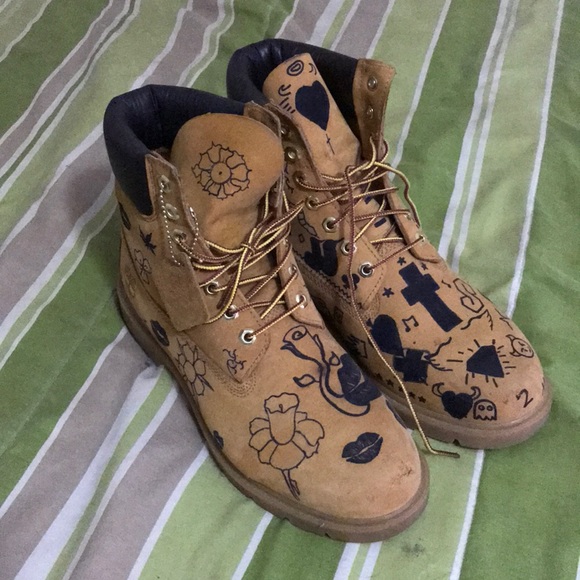 Timberland | Shoes | Custom Drawn Timberland Boots | Poshmark
